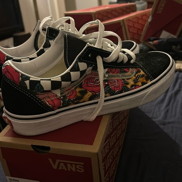 Vans | Shoes | Vans Old Skool Roseanimalchecker | Poshmark